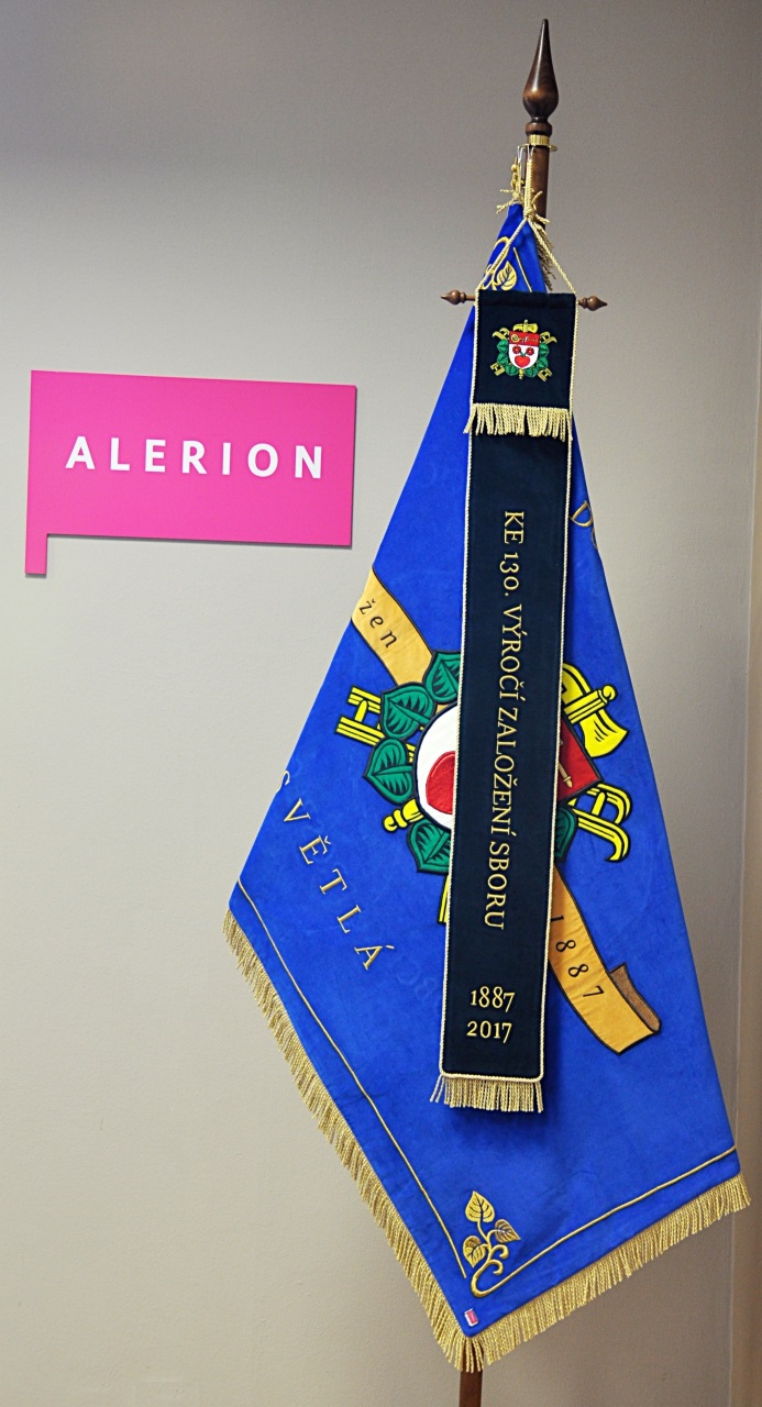 Embroidered ceremonial fire brigade banner and ribbon | Alerion